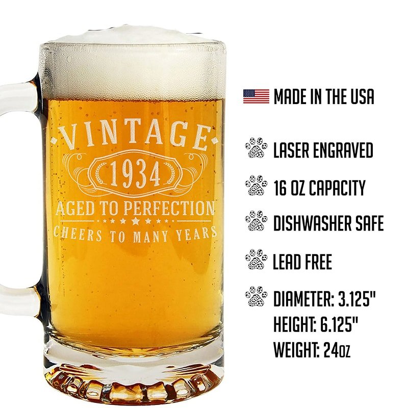 Vintage Glass Beer Mugs
