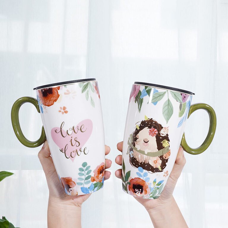 Large Ceramic Mug With Lid