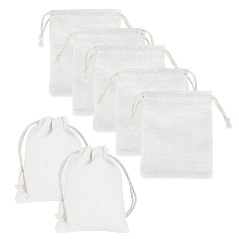 Mini Muslin Drawstring Bags