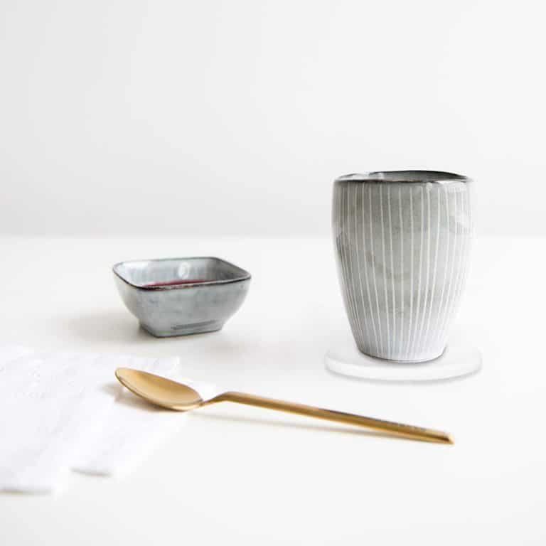 Plain White Ceramic Coasters